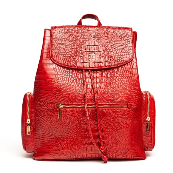 execuluxe | Bags | New Execuluxe Red Backpack Laptop Tote Bag | Poshmark